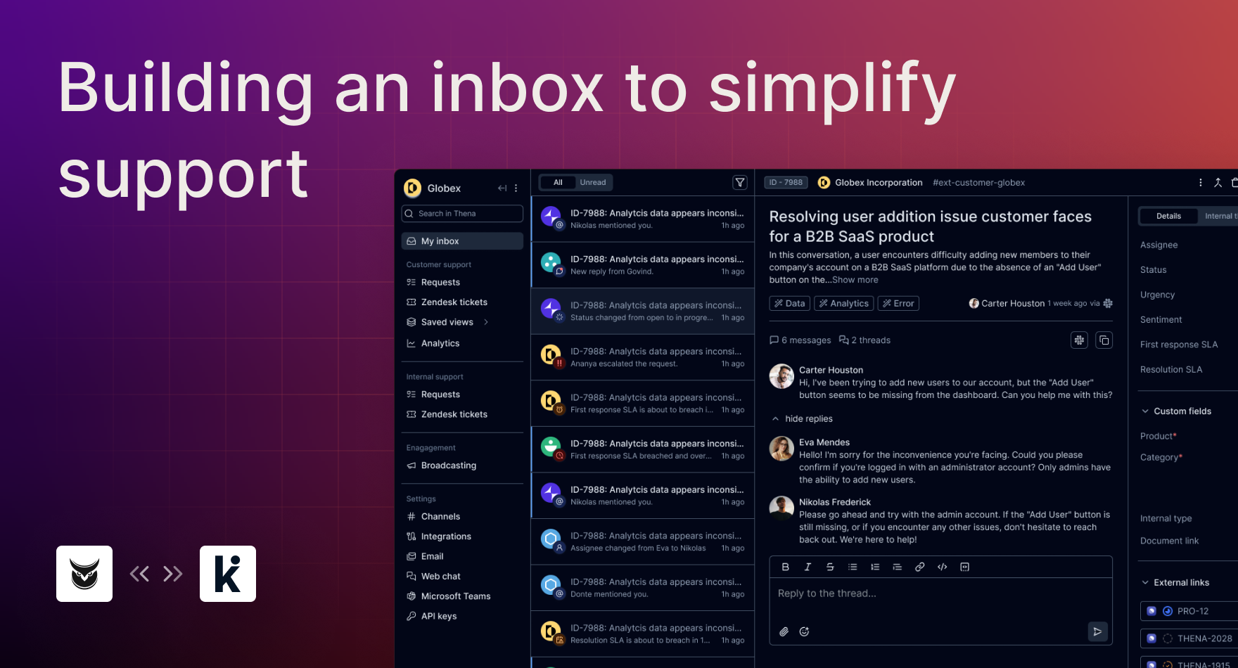Building an inbox to simplify support | Knock
