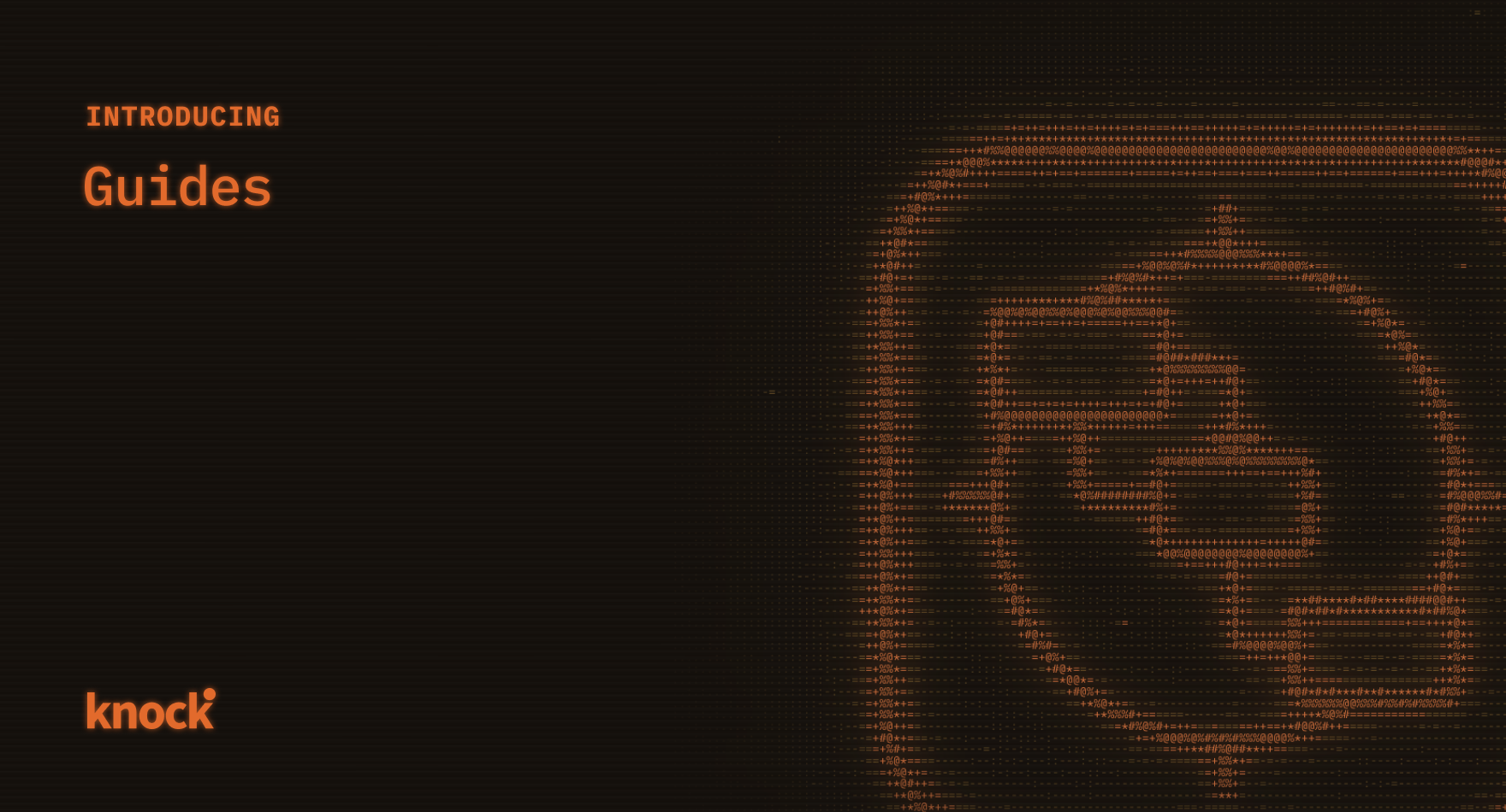 Introducing guides | Knock