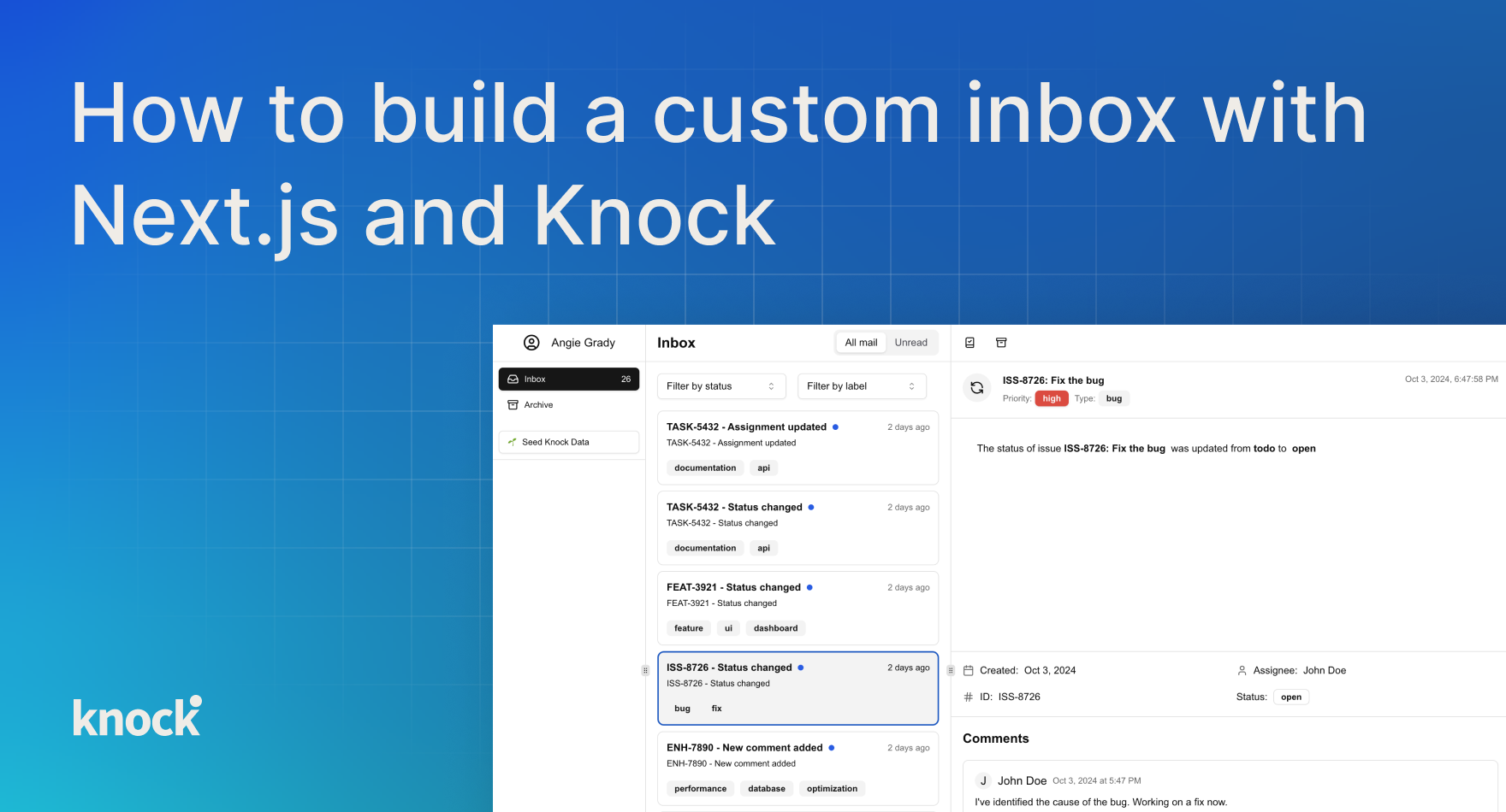How to build a custom inbox with Next.js and Knock | Knock