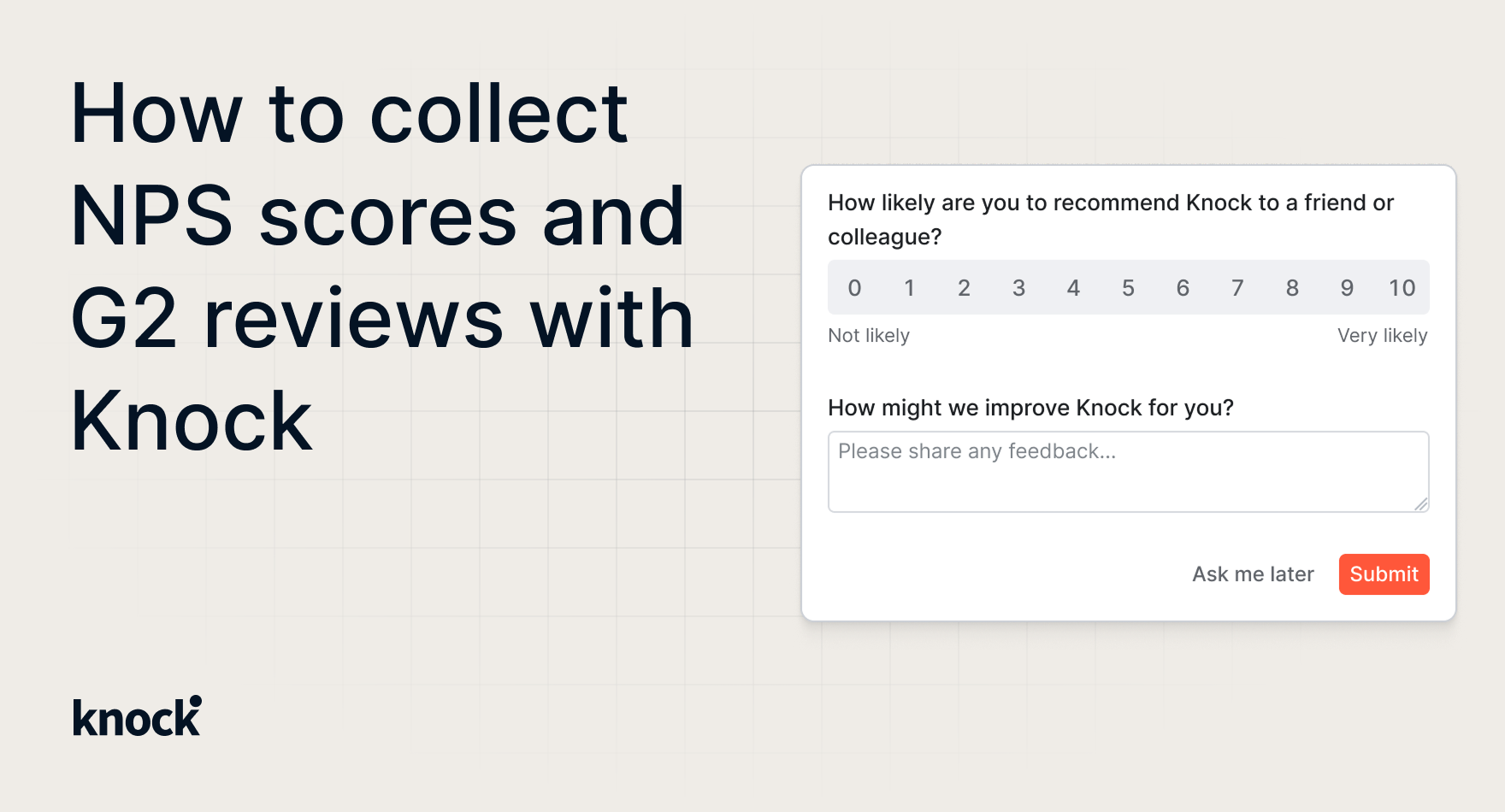 How to collect NPS scores and trigger G2 review requests with Knock | Knock
