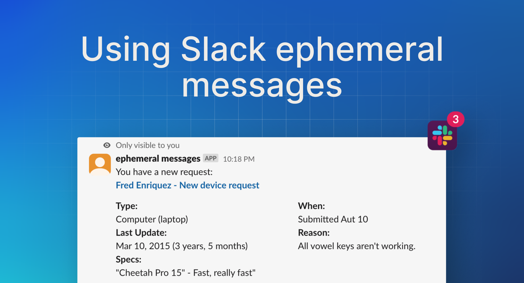 Using Slack Ephemeral Messages In Product Notifications Knock