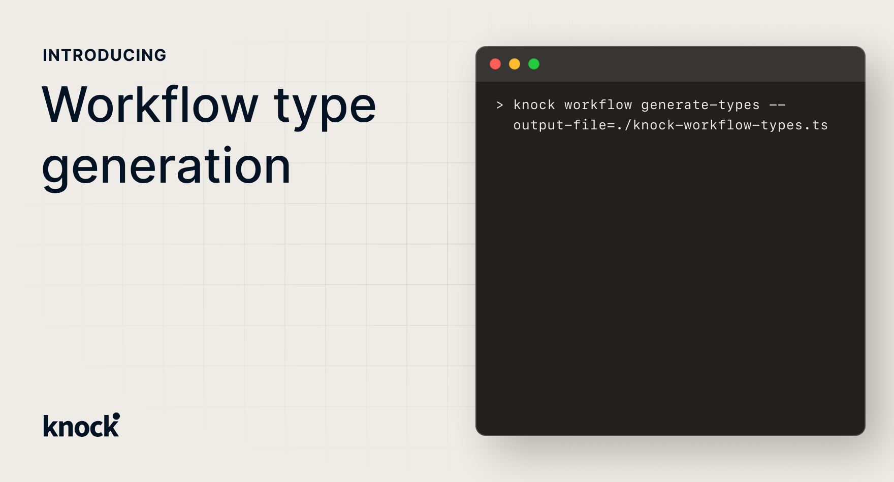 Workflow type generation and other CLI improvements | Changelog 2025-06-11 | Knock