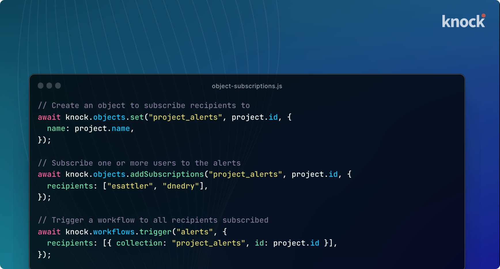 Object subscriptions + Segment extension beta | Changelog 2023-02-10 | Knock