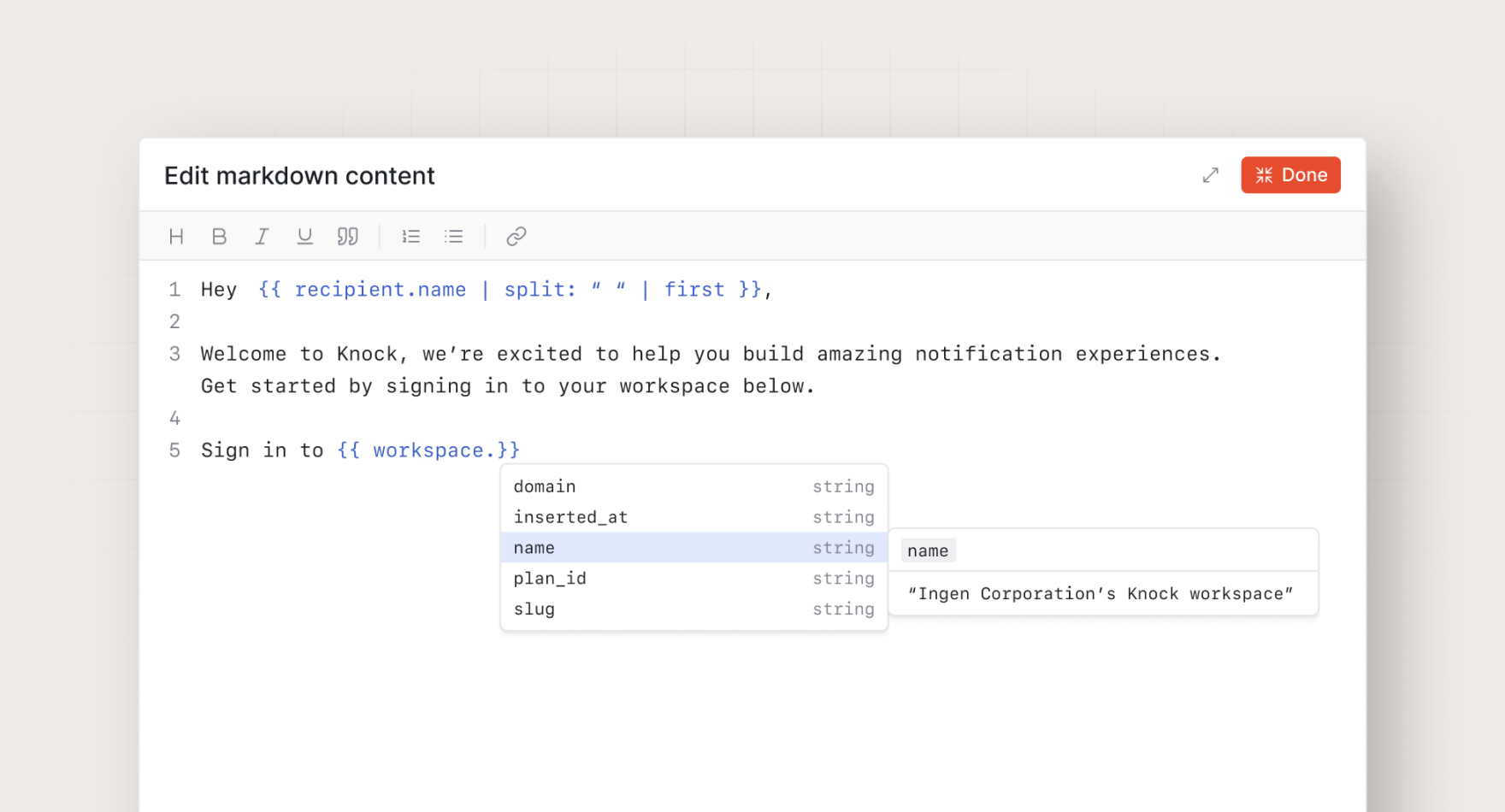 Announcing: template editor 2.0 | Changelog 2024-05-16 | Knock