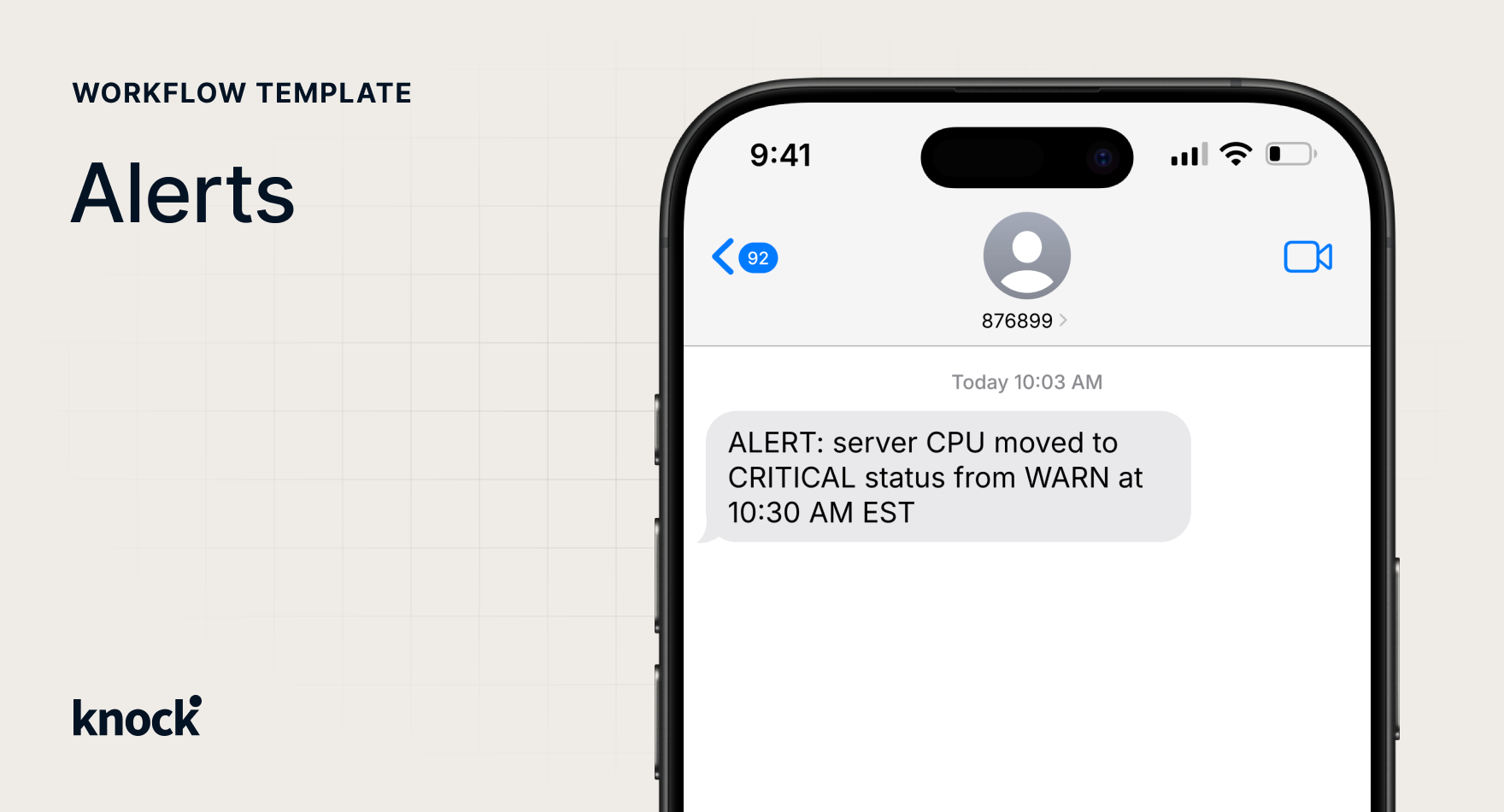 Build system alert notifications | Knock